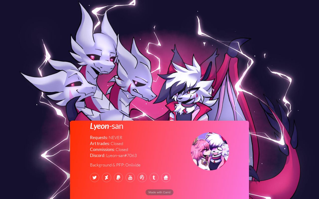Lyeon's card